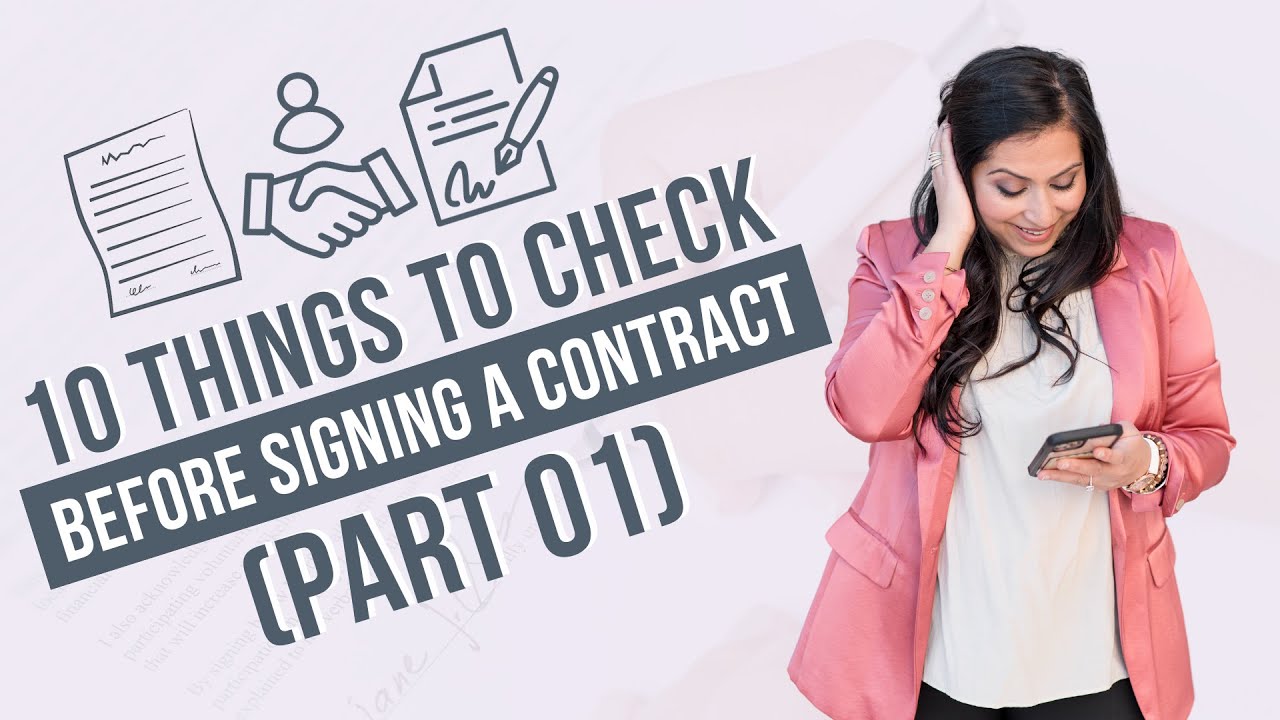 10 Things to Check Before Signing a Contract | Payment Terms, IP Rights & More (PART 01)
