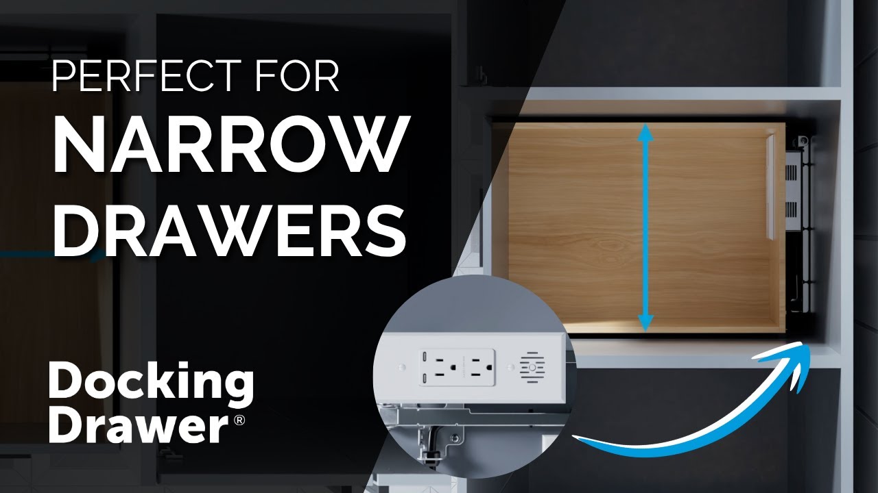 Docking Drawer Compact Vanity Outlet: Power Solution for Small Bathroom Drawers & Safety