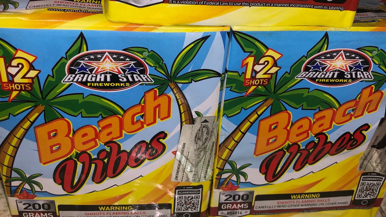 Beach Vibes 🏝 Bright Star Fireworks 4K 60FPS