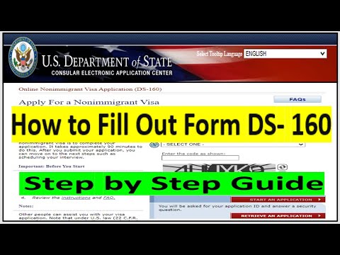 How to Fill out DS-160 Form || Apply for Nonimmigrant Visa application || K1/B1/B2 Visas || DS-160