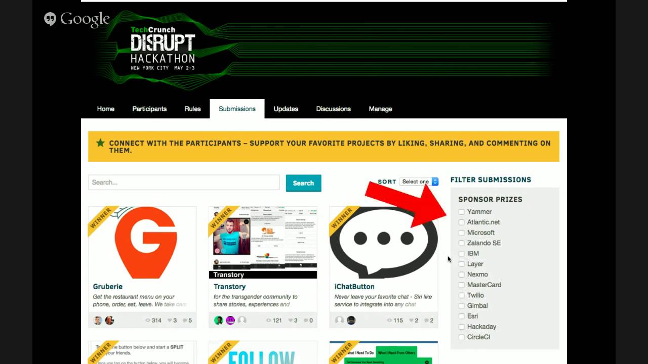 TechCrunch & Devpost - Disrupt SF Sponsor Workshop