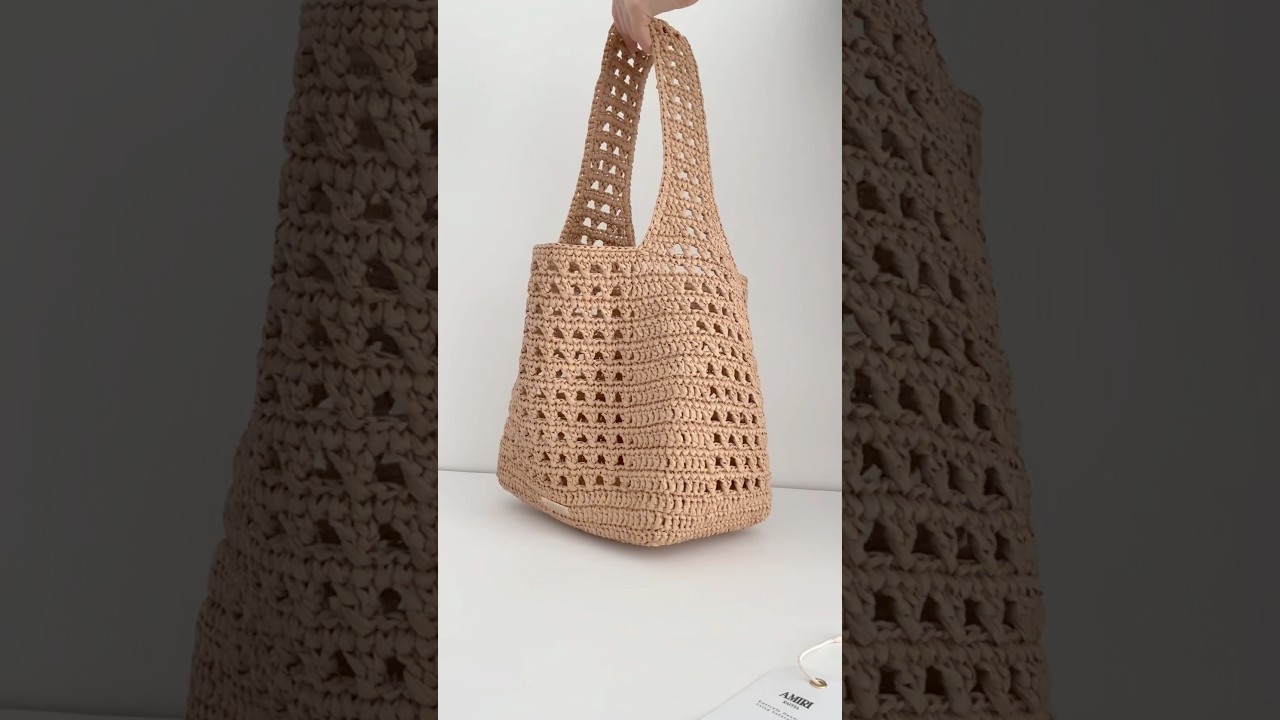 Crochet Half-Lace Raffia Bag: Quick Stages!