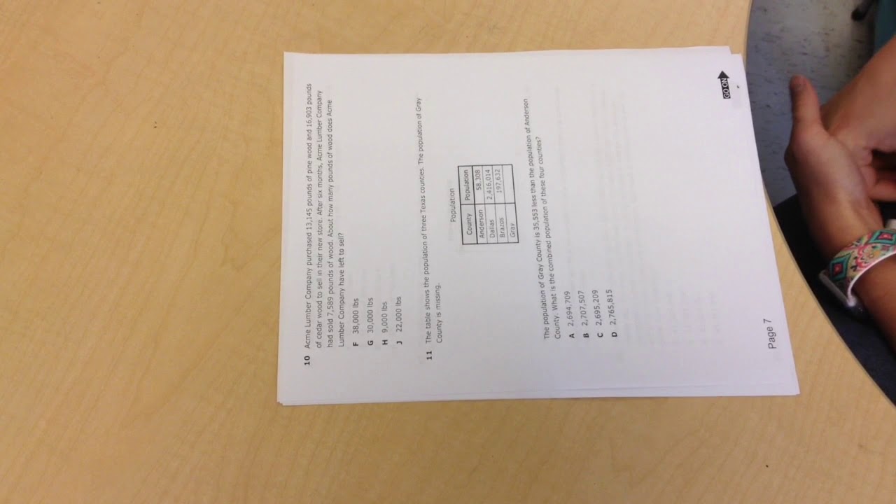 5th grade Unit 1 test