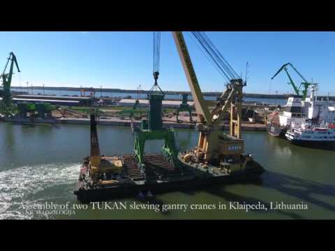 Assembly of two TUKAN 3000 slewing cranes in Klaipeda, Lithuania