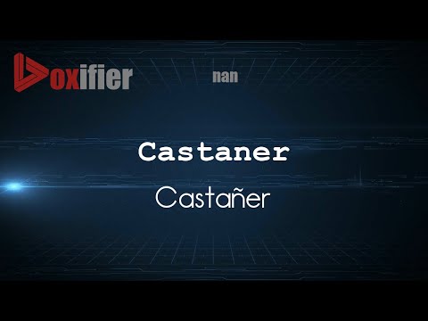 How to Pronounce Castaner (Castañer) in nan - Voxifier.com