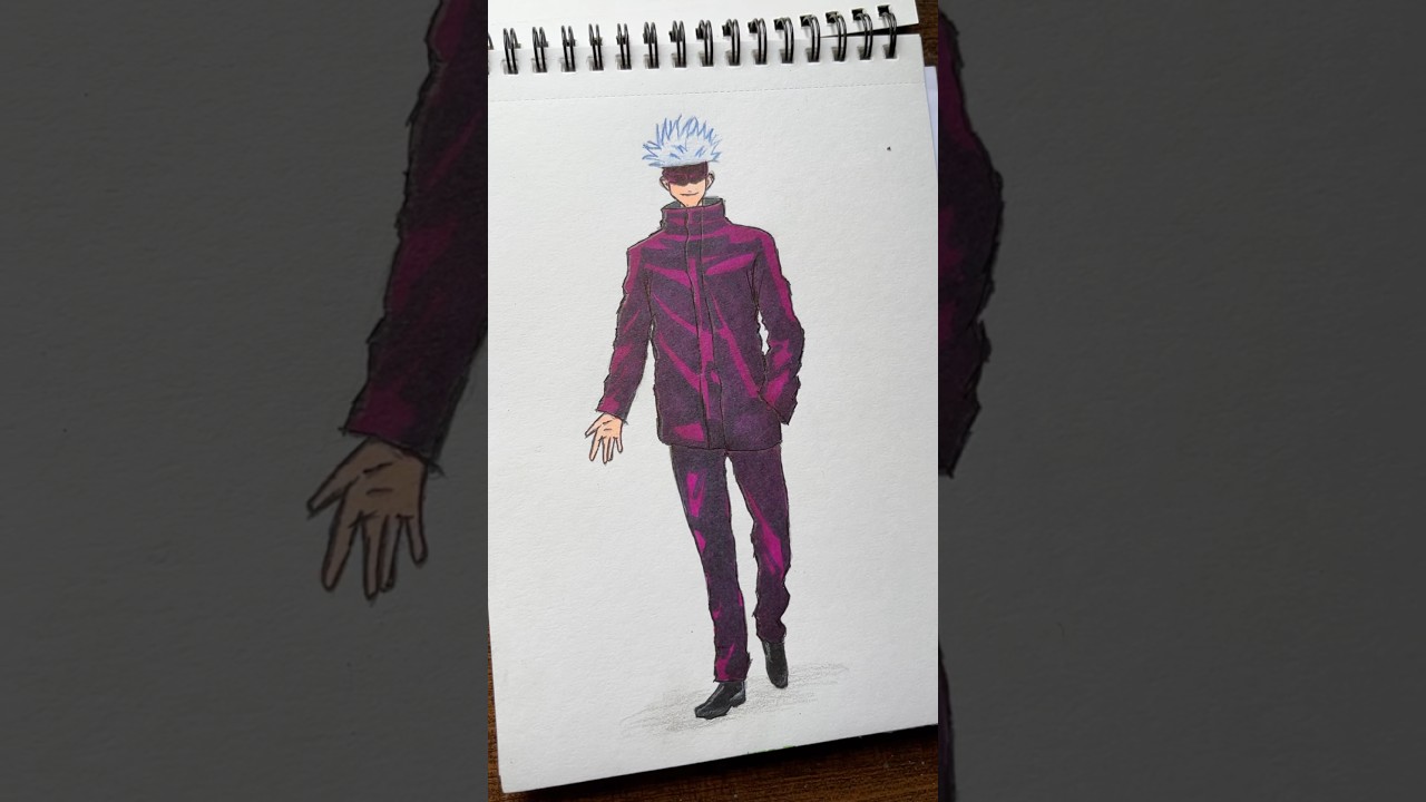 Drawing gojo full body || Jujutsukaisen character drawing || #animedrawing #anime #art