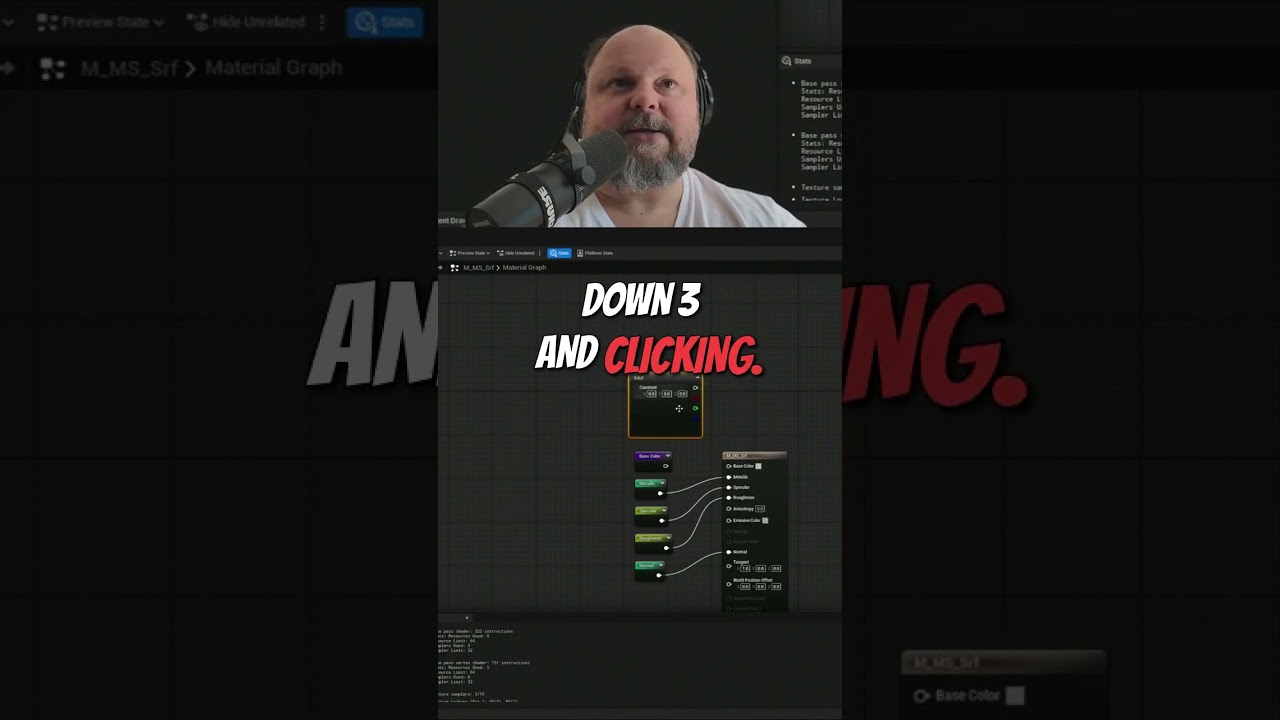 Understanding Basic Key Shortcuts in the Material Node Editor #shorts