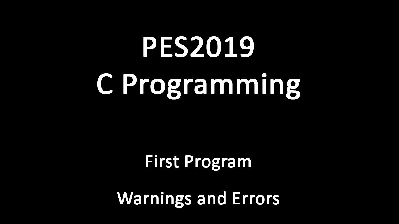 C Programming - Preliminary Lab - First Program (Errors and Warnings)