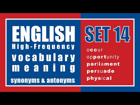 set 14 - V I S U A L - E N G L I S H - SATS - KS2 - HIGH-FREQUENCY WORDS - SYNONYMS - ANTONYMS