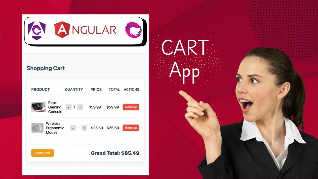 Build Angular Shopping Cart App using Ngrx & RxJs (JSON Server) || Angular 19