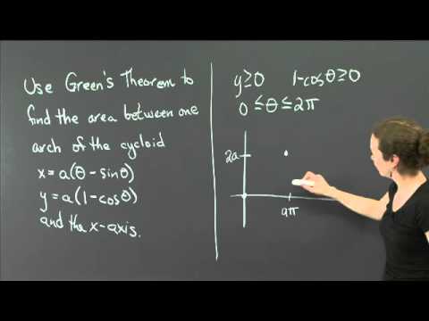 Green's Theorem: area under an arch - Multivariable Calculus Video Lecture - Engineering Mathematics