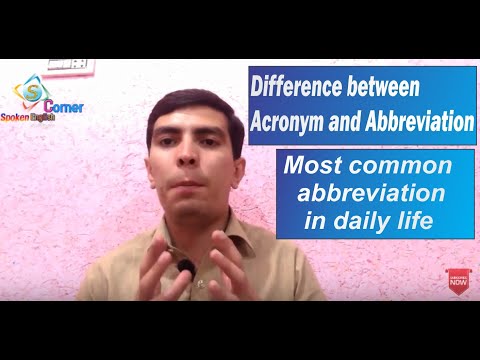 Most common abbreviation in daily life | Abbreviation and Acronym