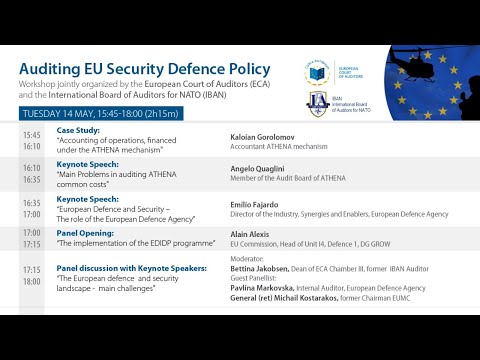 #ECAauditdefence: Auditing Security and Defence Policies of the European Union