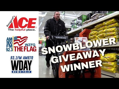 Congratulations Casey on winning a brand new 24" Ariens snowblower!