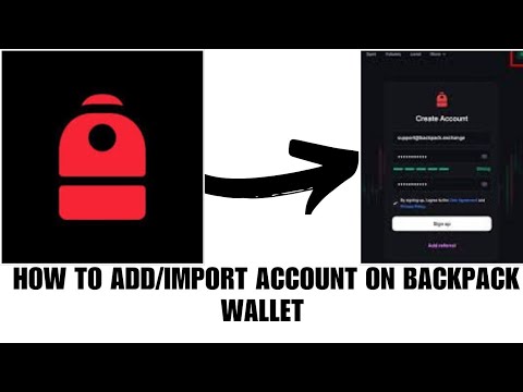 How to add/import account on Backpack Wallet