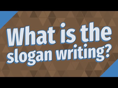 What is the slogan writing?
