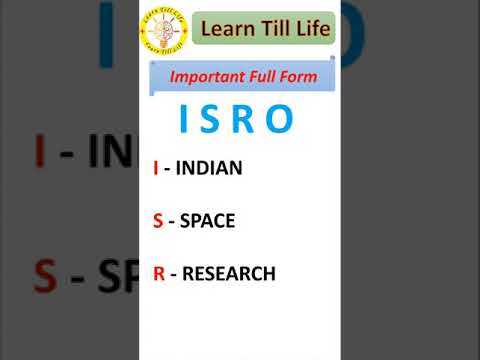 ISRO | full form of ISRO | Important full form #shorts
