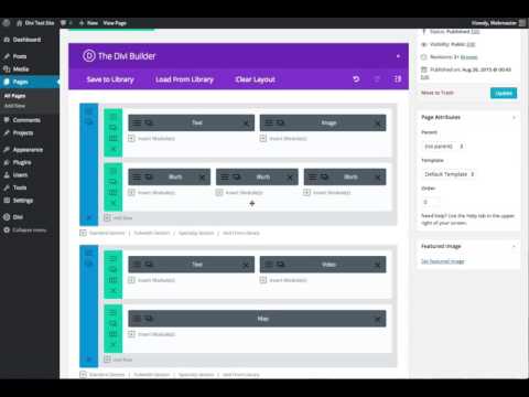 Divi Tutorial, Video 3 - Sections, Rows & Columns Part 2