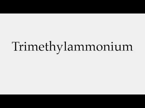 How to Pronounce Trimethylammonium