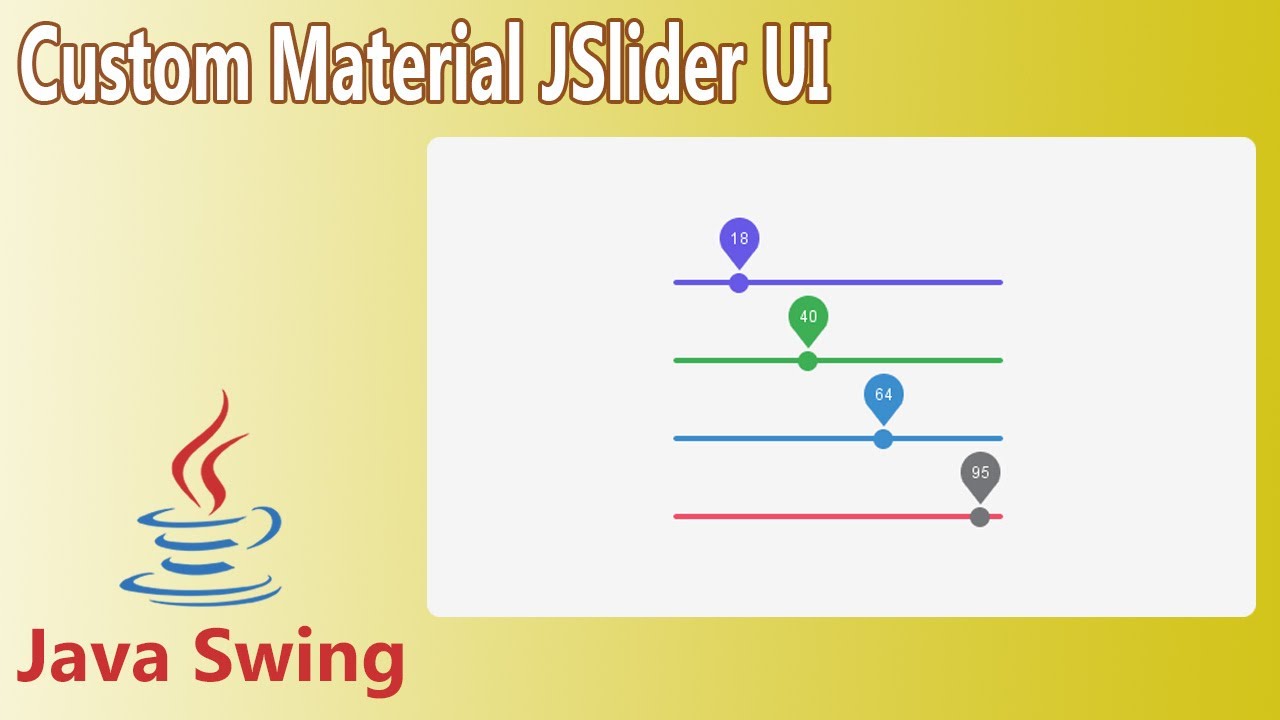 Java Swing - Custom Material JSlider UI