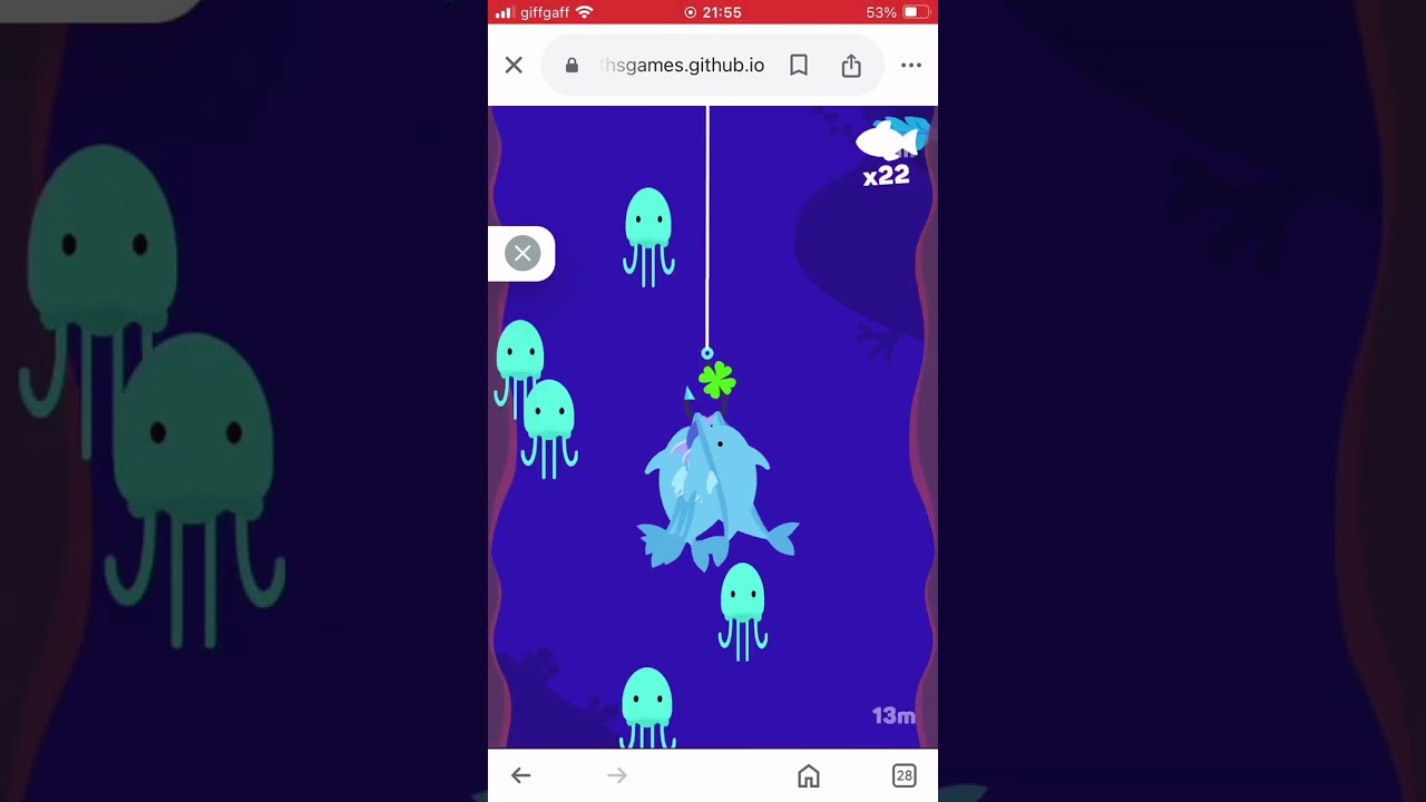 Tiny fishing gameplay on cool math games.github