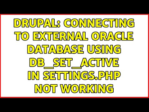 Drupal: Connecting to external oracle database using db_set_active in settings.php not working