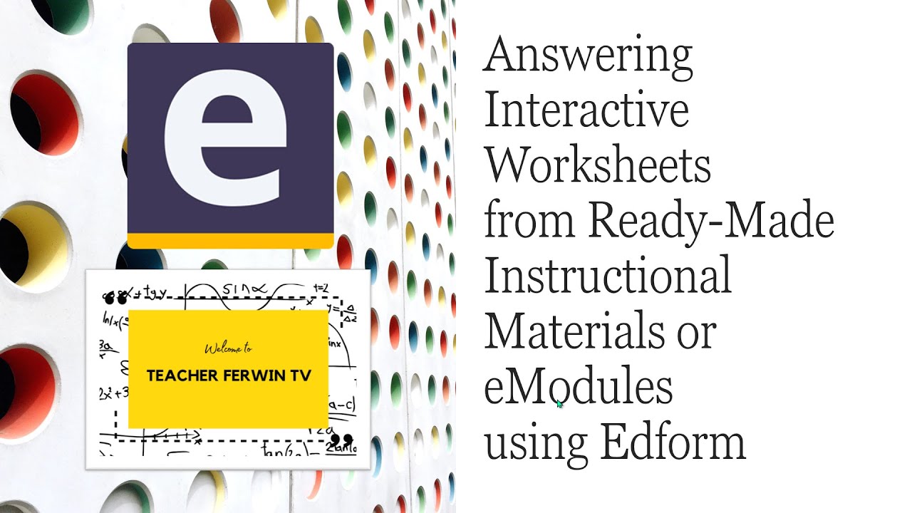 EDFORM Tutorial for Students