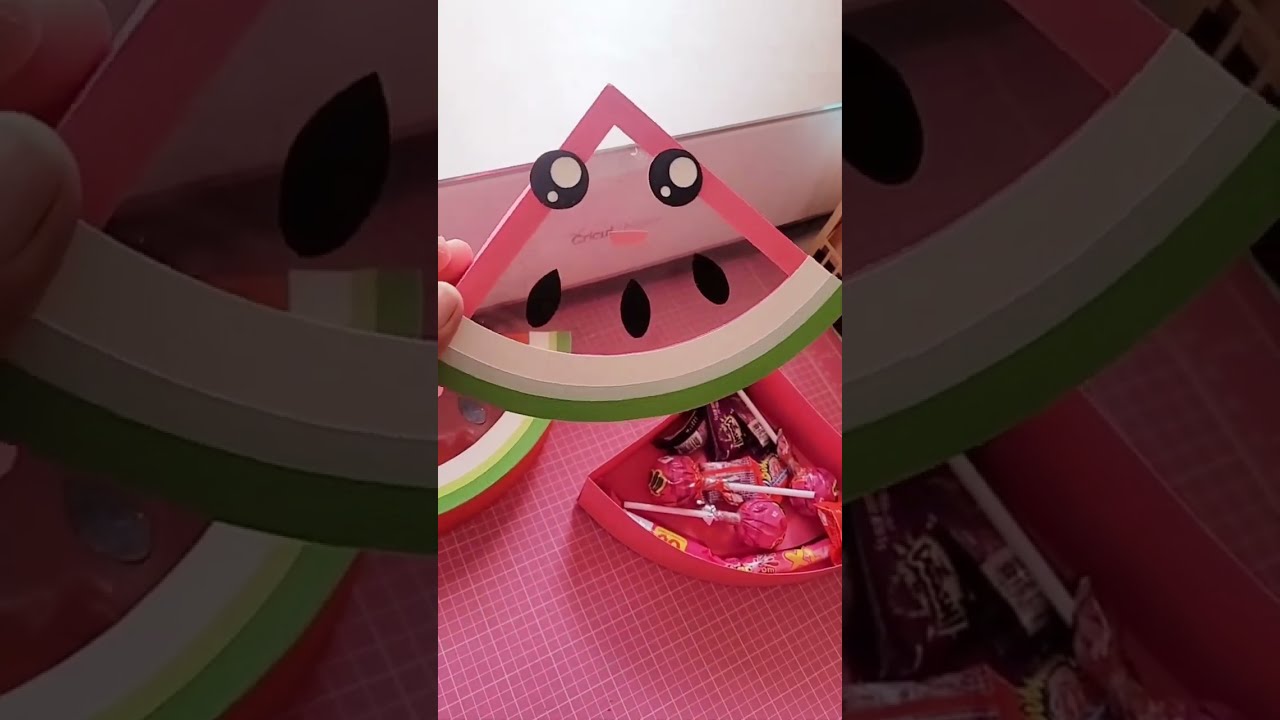 caja en forma de Sandia, archivo gratis