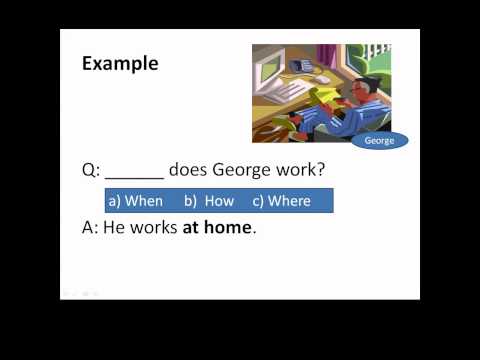 Question Words | Show Me ESOL