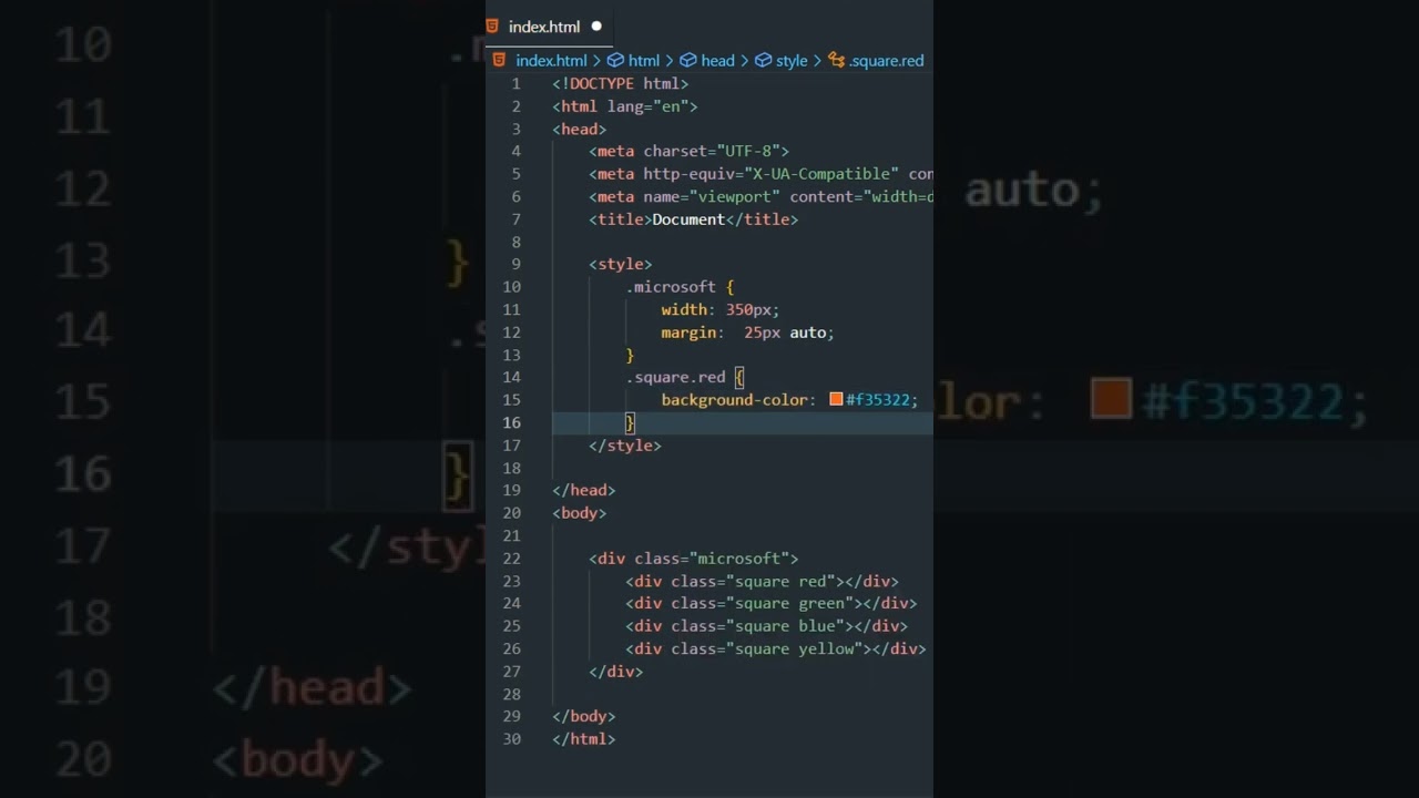 How to make Microsoft logo #microsoft #css #css #