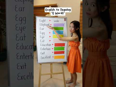 Letter E Vocabulary - ENGLISH TO TAGALOG #tagalog #languagelearning #philippines