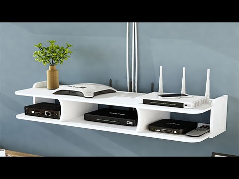 Punch-free set-top box rack rack router living room TV wall bedroom wall hanging storage rack