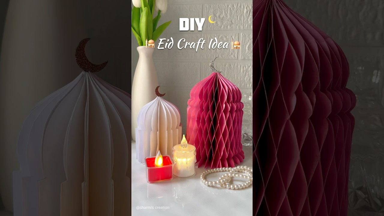 Eid Mubarak 🌙 #eidmubarak #shorts #viralshort #eidcraft #homedecor #eid #papercraft #diy #trending