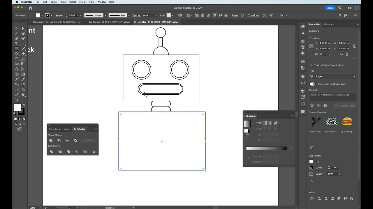 Robot Adobe Illustrator Tutorial