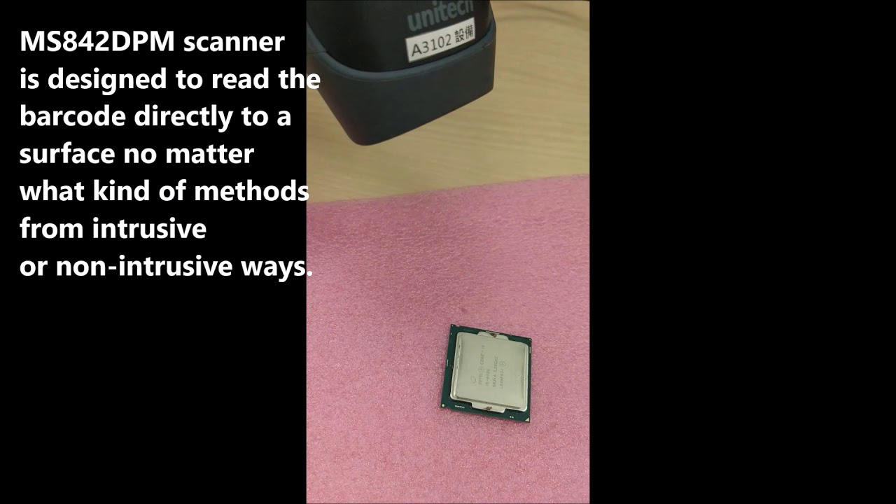 【Scanner】MS842 DPM can easily read the datamatrix on the CPU