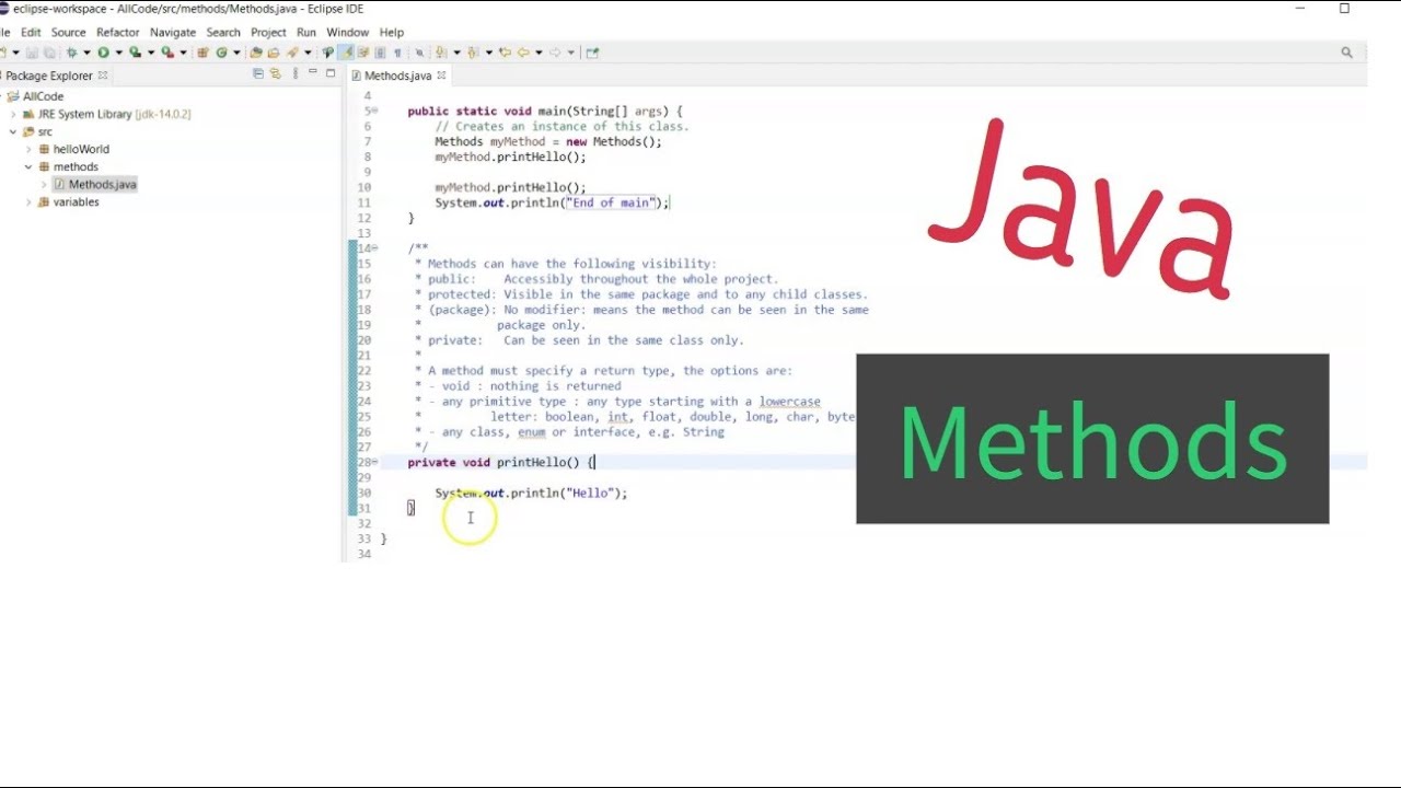 Java - Methods, part 2: With parameters and a return type
