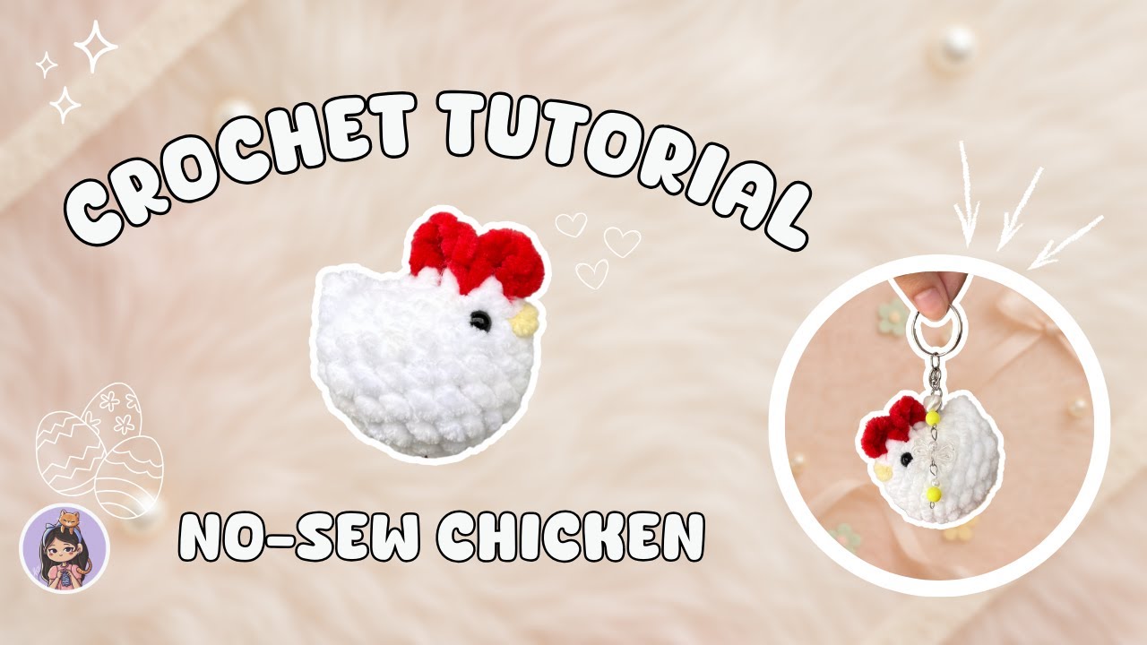 How to crochet NO-SEW chicken, 5 MINUTES pattern perfect for markets l My universe