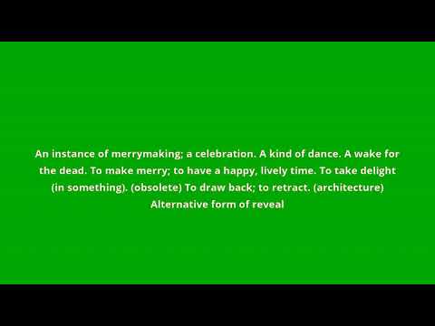what is the meaning of revel