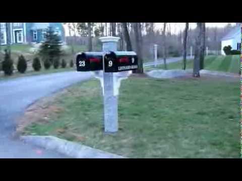 Granite Mailbox & Lantern Post Installed