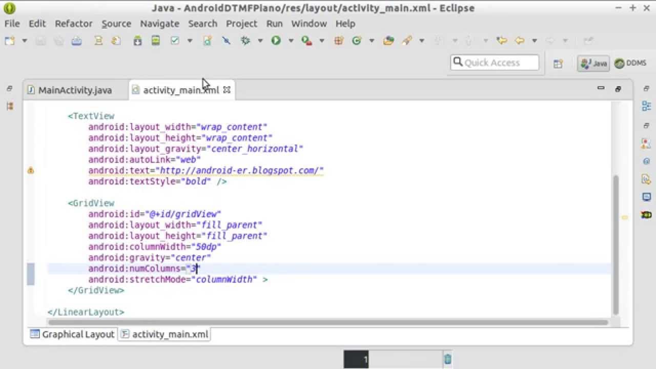 Android GridView example