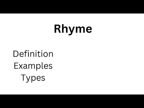 Rhyme with examples and Types