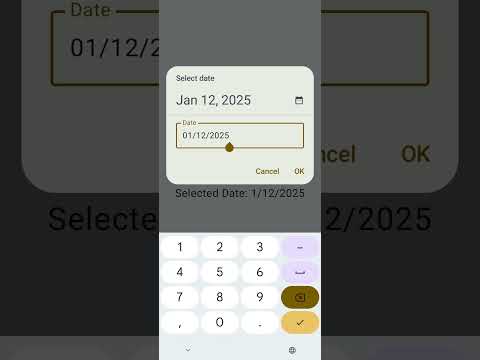 Date picker example app. #androidappdevelopment #coding #jetpackcompose #datepicker #code #android