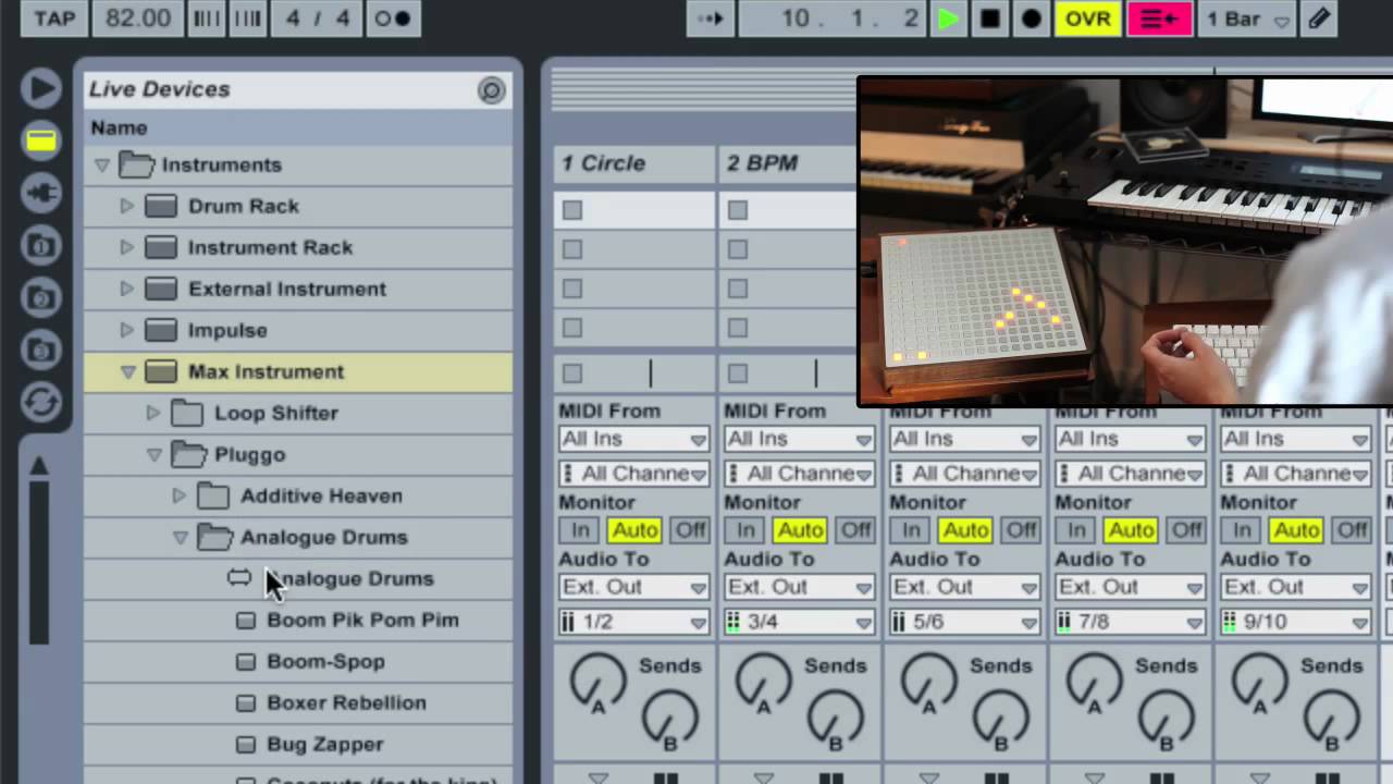 maxforlive: monome integration