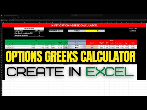 Mastering Options: Build Your Own Greeks Calculator in Excel - Step-by-Step Tutorial