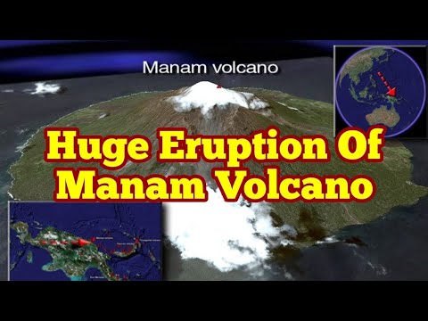 Huge Eruption Of Manam Volcano In Papua New Guinea