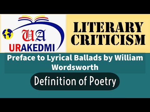Preface to Lyrical Ballads: Definition of Poetry |Wordsworth|Lyrical Ballads|Literary Criticism|