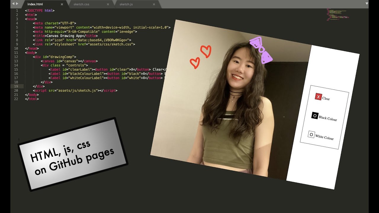 Drawing App on canvas (deployed on GitHub pages) - html, js, css