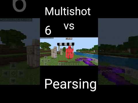 Minecraft multishot vs piercing comparison #shorts #shortsvideo #minecraft #gaming #mcaddon