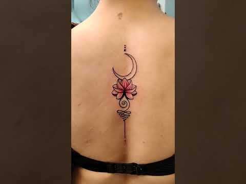 unalome with Lotus tattoo....#unalome#lotus #unalometattoo#tattooshorts #mustwatch #trending #viral