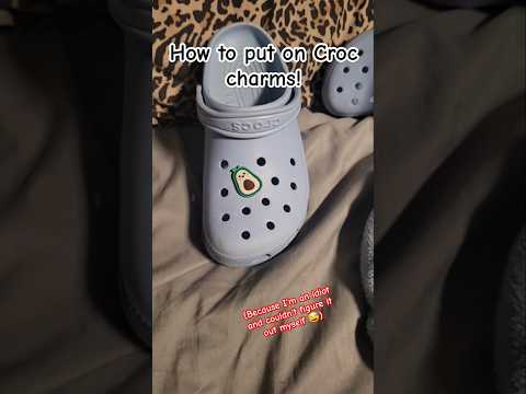 How to put on Croc charms #crocs #tutorial